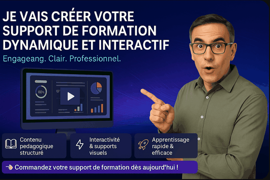 Je vais créer votre support de formation dynamique et interactif par ...