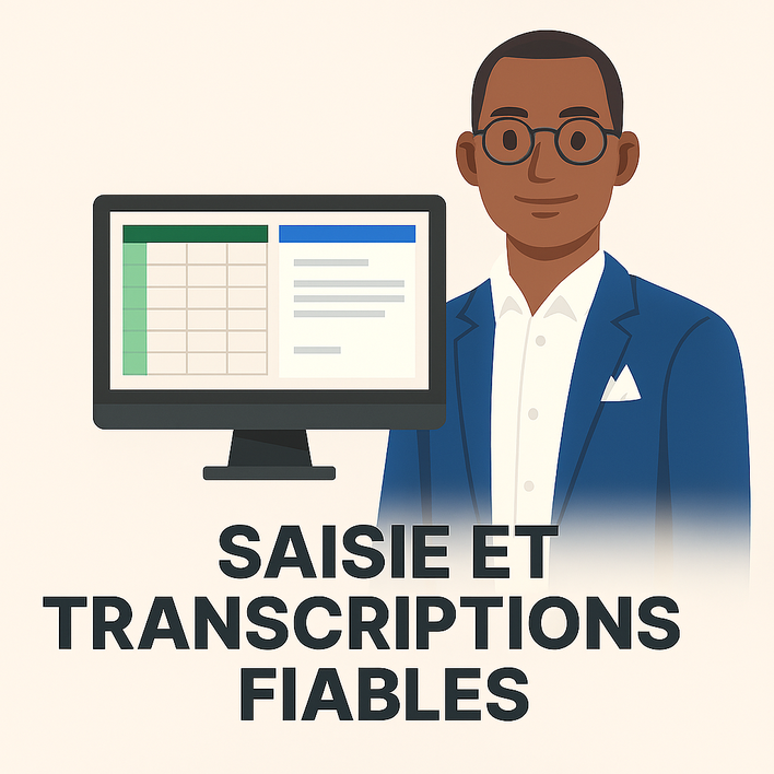 Je vais saisir des données sur Excel et transcrire des documents ...