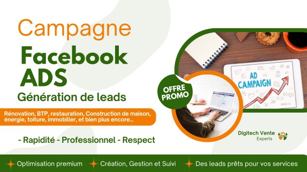 Je vais créé et géré votre campagne publicitaire/publicité Facebook ADS ...