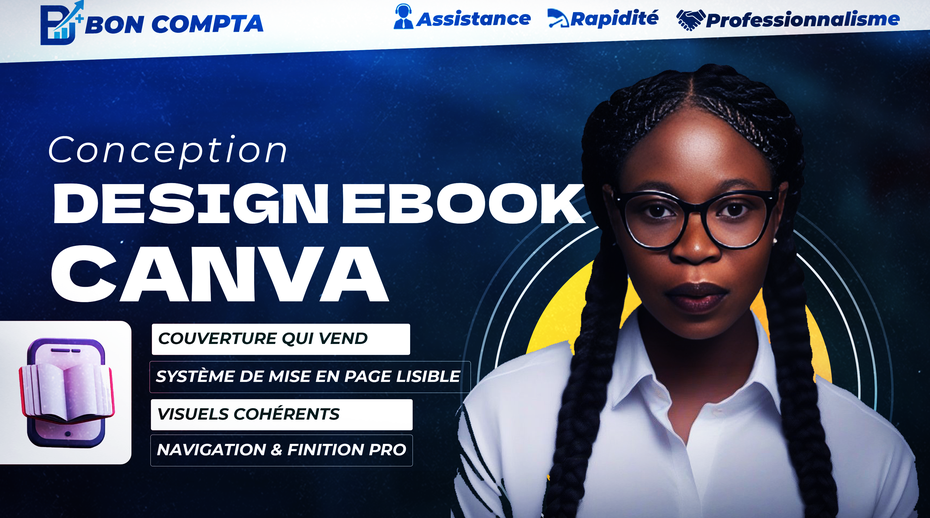 Je vais designer votre eBook sur Canva pour le rendre professionnel, captivant et prêt à vendre ...