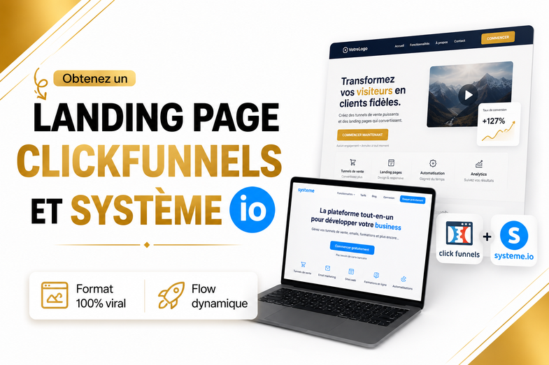 Je vais créer votre page de vente et tunnel systeme io par cjcreatives