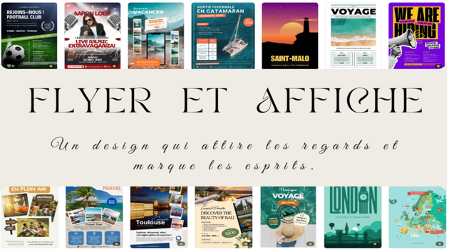 Je vais créer votre flyer et votre affiche avec un design professionnel ...