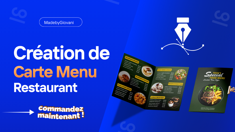 Je vais créer votre menu pour écran, menu board, menu animé, vidéo menu ...