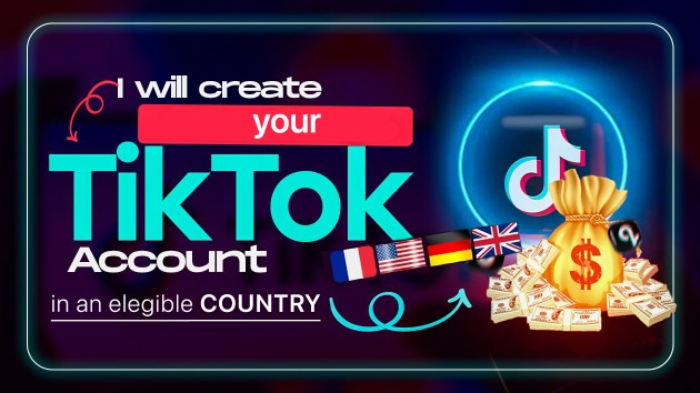 I will create a TikTok account in an eligible country for monetization ...