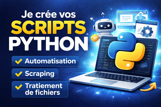 Je vais créer vos scripts Python sur mesure : automatisation, scraping ...