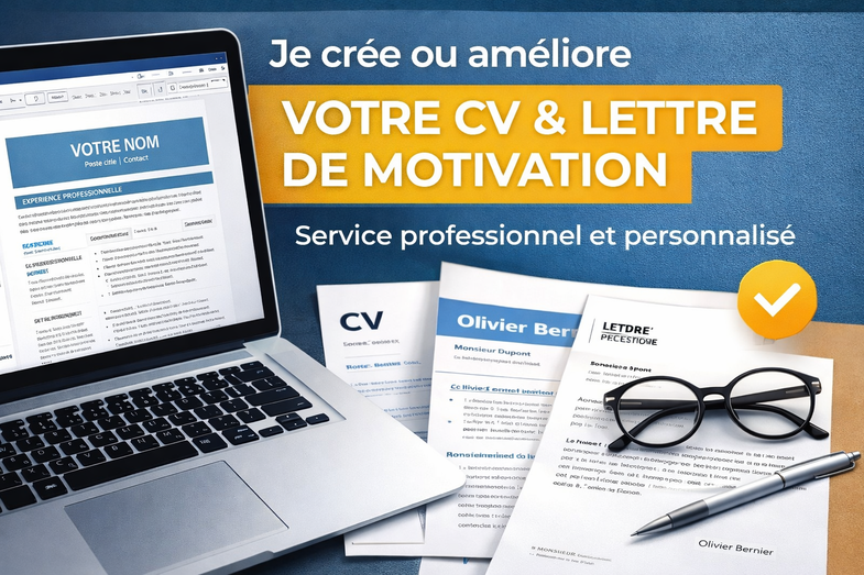Je vais créer ou améliorer votre cv et lettre de motivation par CyndyTenand