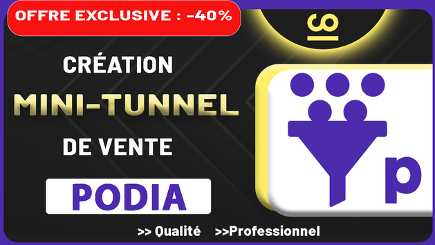 Je vais créer votre mini tunnel de vente sur PODIA avec la méthode d'Antoine BM par Rose_FUNNEL