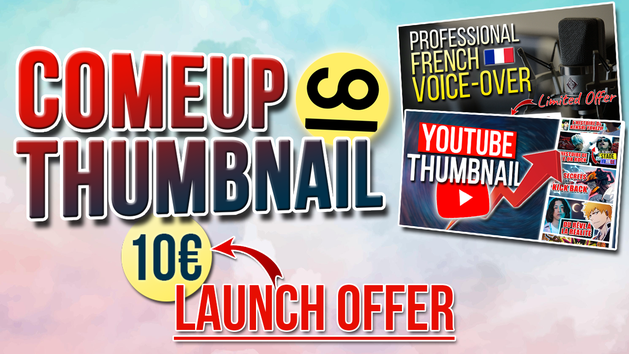 I will create your attractive ComeUp thumbnail by Surfall