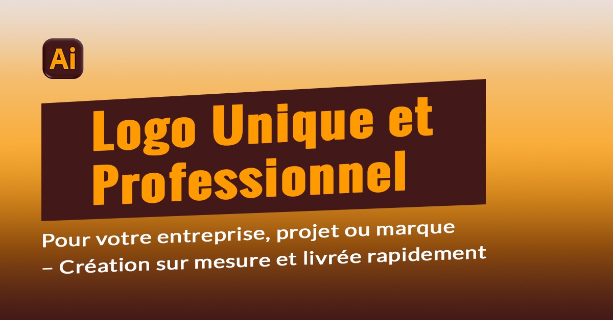 Je vais concevoir un logo unique et moderne pour ton projet par ...