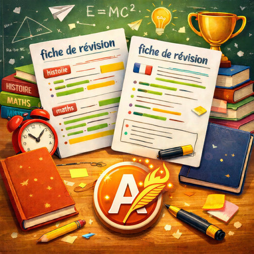 Je vais créer des fiches de révision pour les examens scolaires par ...