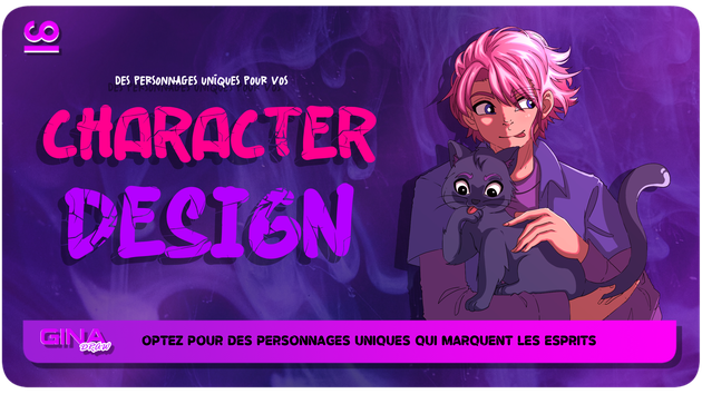 Je vais illustrer le character design de vos personnages par Gina_Draw