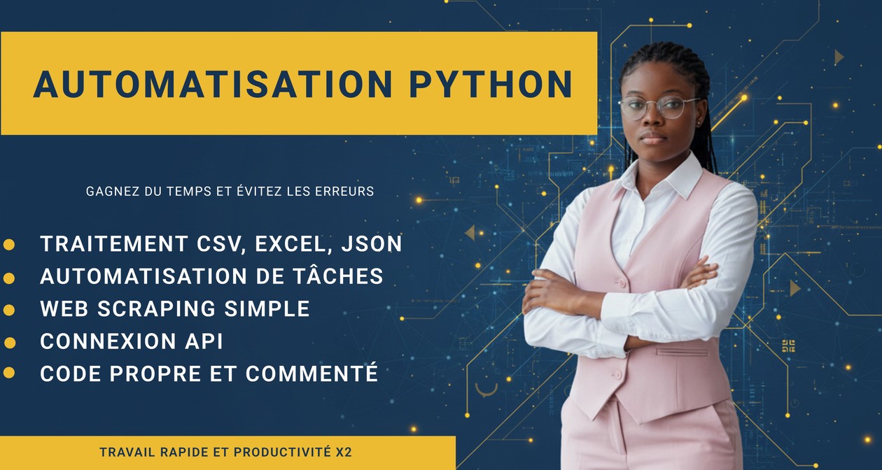 Je vais créer un script Python sur mesure pour automatiser vos tâches ...