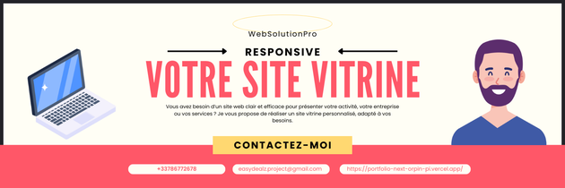 Je vais créer un site vitrine moderne avec Next.js et Tailwind CSS par WebSolutionPro