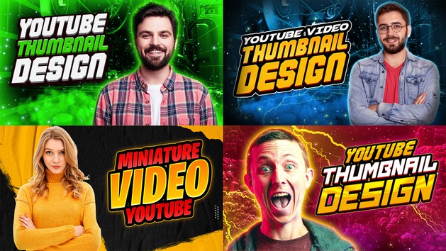 Je vais créer votre miniatures, vignettes, thumbnail pour video YouTube ...