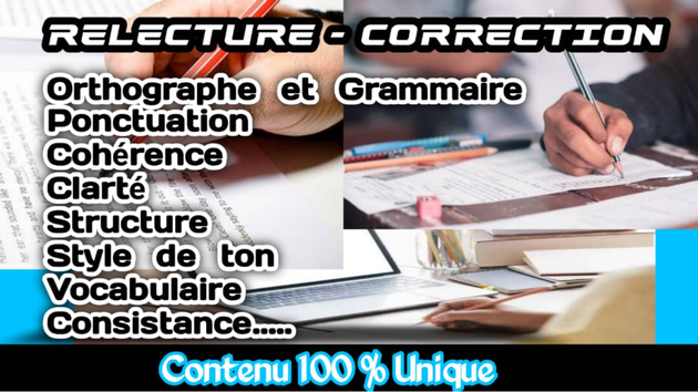 Je vais prendre en charge la révision et la correction de vos textes en ...