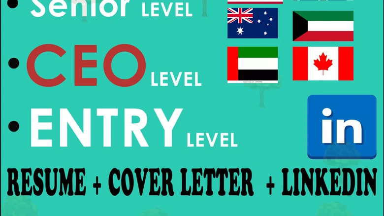 I will write a senior level resume, cv, cover letter, linkedin as an HR ...