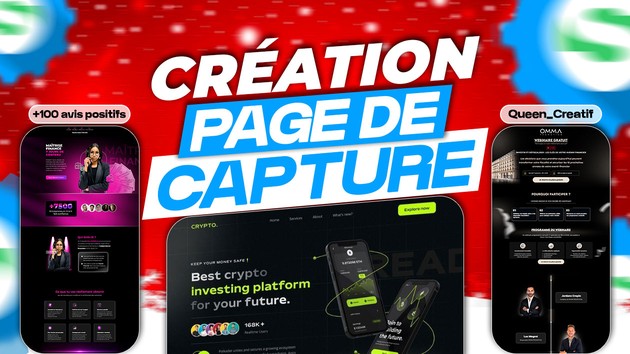 Je vais concevoir votre page de capture ou landing page sur systeme io par Queen_Creatif