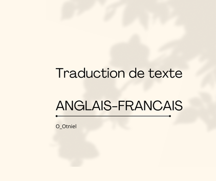 Je vais faire la traduction précise de vos textes de l'anglais au ...