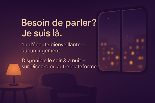 Je vais t'écouter et t'aider a traverser une periode difficile par ...