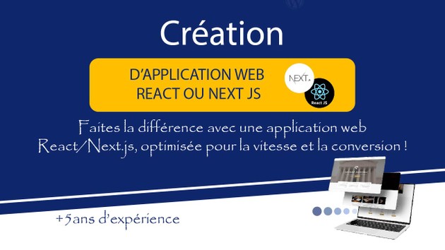 Je vais développé votre application web performante avec React.js ou Next JS par Wilcodeur