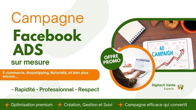 Je vais créer et gérer votre campagne publicitaire ou publicité Facebook ADS rentable sans ...