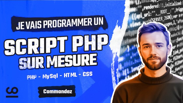 Je vais coder un programme ou une application personnalisée en PHP et MySQL par StudioNext