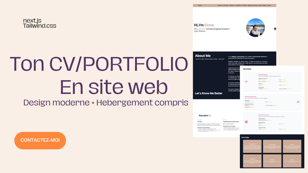 Je vais crée ton site web CV / portfolio professionnel avec un Design moderne & 100% ...