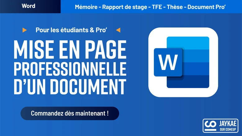 Je vais faire la mise en page word de vos documents par BE_Agence