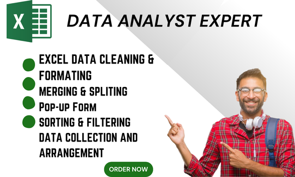 I will do ms excel data cleaning and formatting, merging, splitting, sorting, deduping by ...