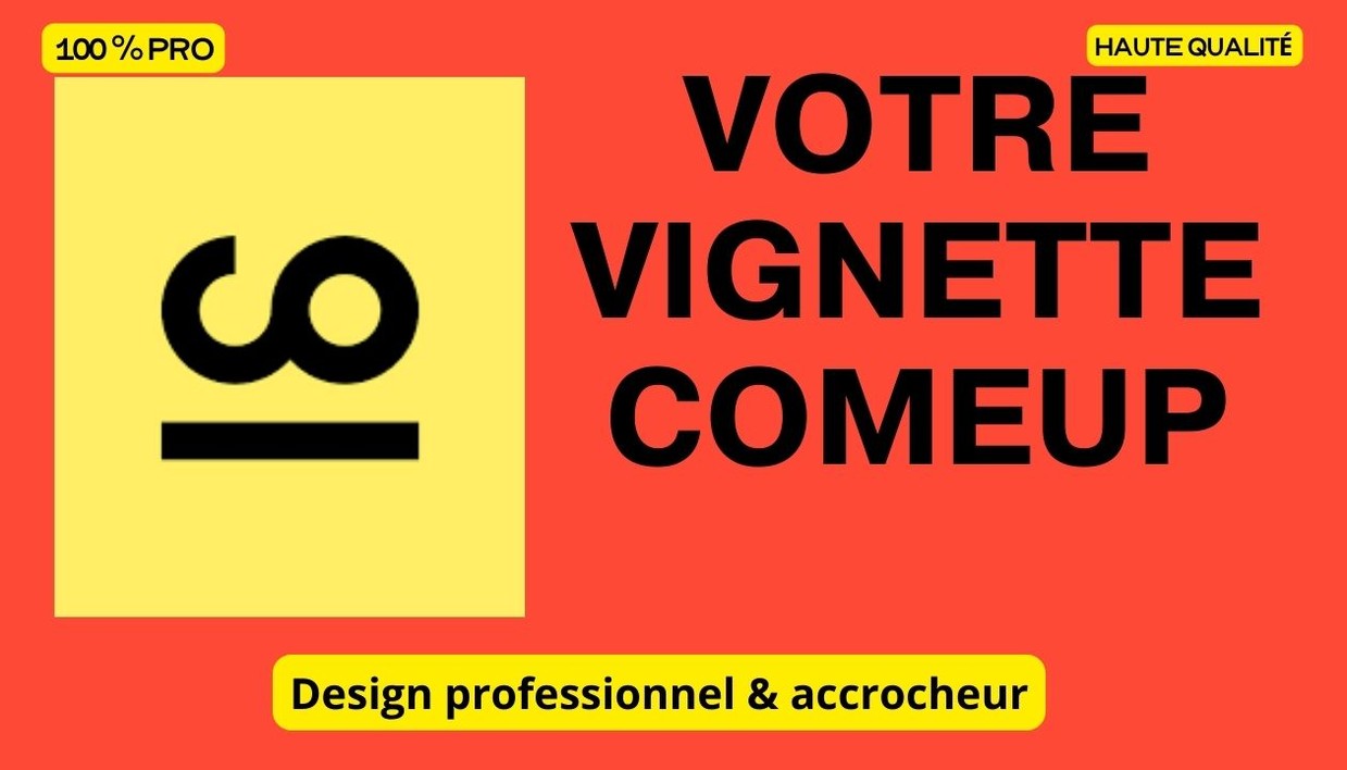 Je vais créer une vignette pour votre service ComeUp par Lesource