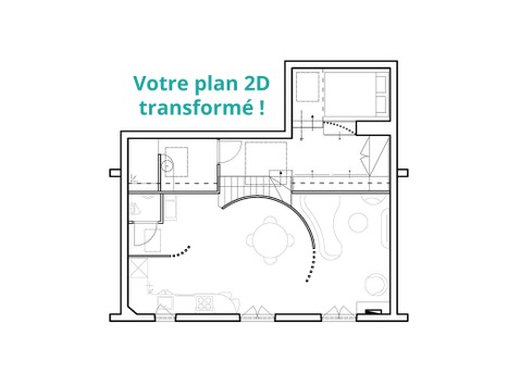 Je vais aménager votre intérieur en plan 2D par candicecristin