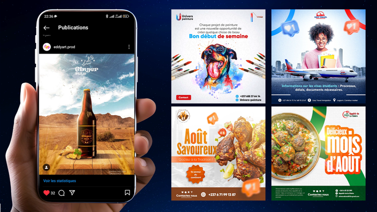 Je vais créer des visuels publicitaires qui attirent lattention sur vos ...