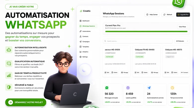 Je vais créer votre automatisation IA avec n8n, Make ou Zapier pour ...