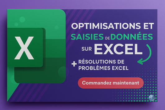 Je vais automatiser, analyser et optimiser vos données Excel avec Macros VBA et Tableaux de bord ...