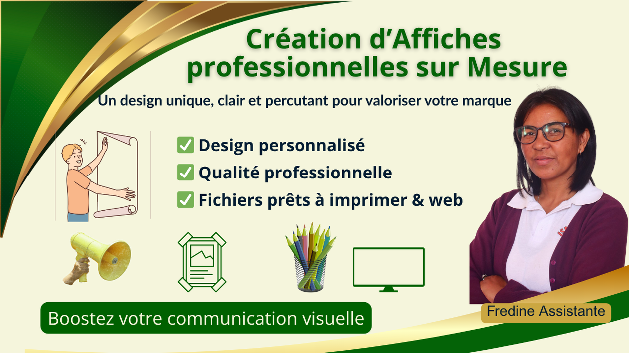 Je vais créer une affiche professionnelle sur mesure pour booster votre ...
