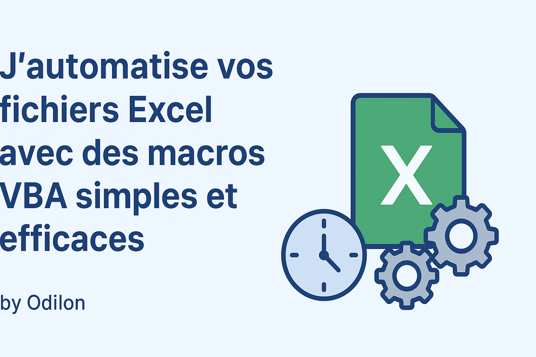 Je vais automatisé vos tâches Excel avec des macros VBA simples et ...