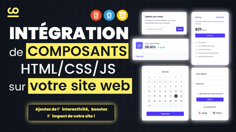Je Vais Intégrer Des Composants Web Html Css Et Javascript Sur Votre Site Web Rapidement Et