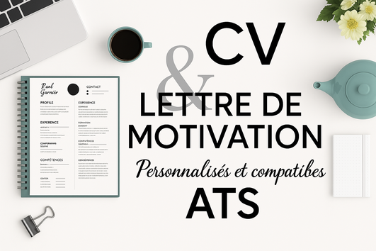 Je vais optimiser votre CV et rédiger une lettre de motivation ...
