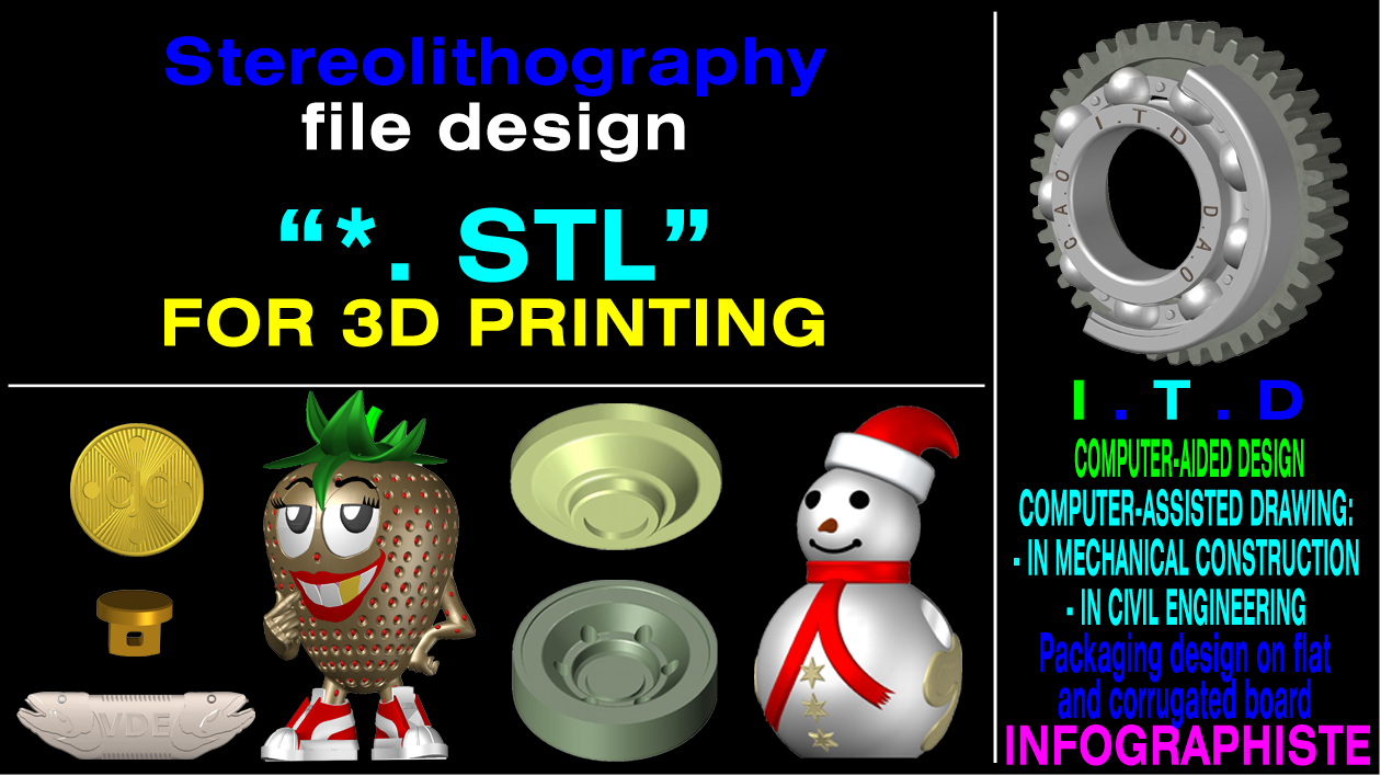 I will create the STL files for your 3D printing by ITD