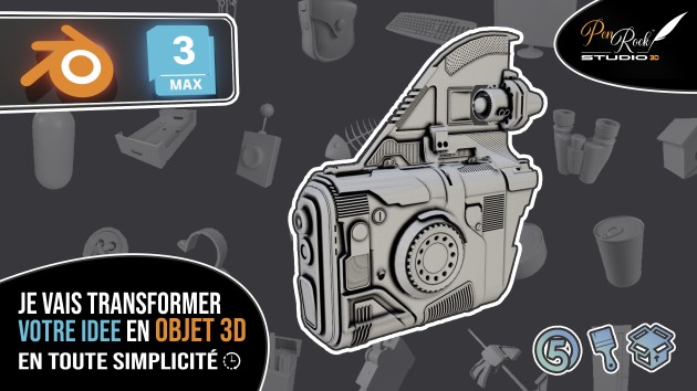 Je vais modéliser votre idée ou produit en 3D avec rendu professionnel ...