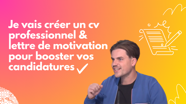 Je vais créer un cv professionnel et lettre de motivation pour booster ...