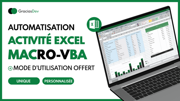 Je vais automatiser votre fichier Excel avec du VBA et Macro par GraciasDev