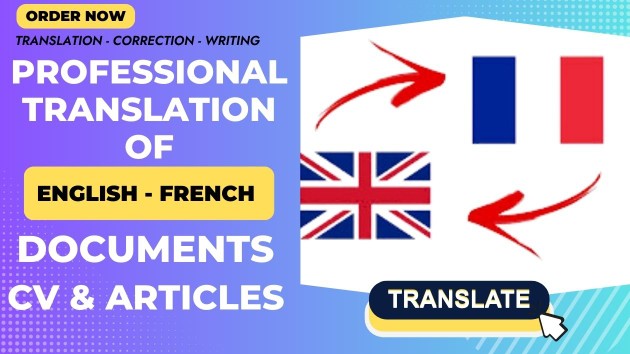 I will carry out a professional translation of your documents from ...