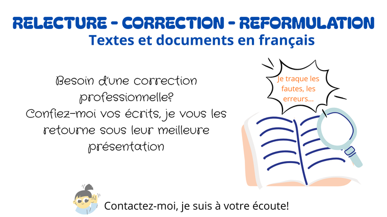 Je vais relire minutieusement et faire la correction professionnelle de ...