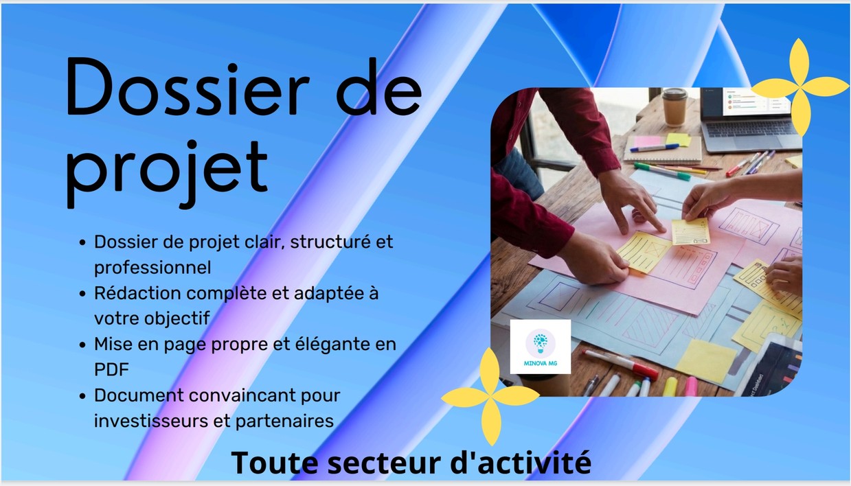 Je vais crée pour vous un dossier de projet complet, structuré et ...