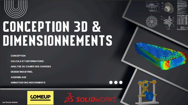 Je vais concevoir un produit en 3D et le dimensionner de A à Z par Dory ...