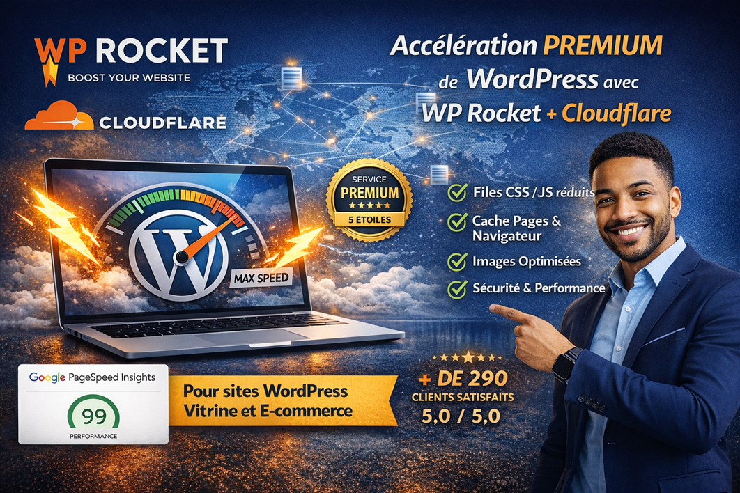Je vais installer seulement WP Rocket avec licence pro pour accélérer ...