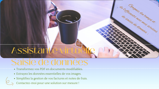 Je vais être votre assistante virtuelle experte en saisie de données ...
