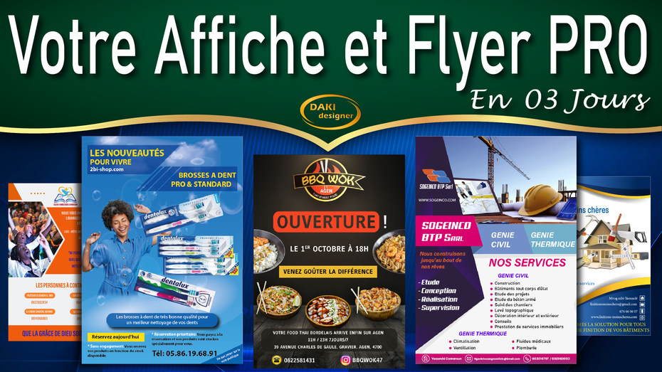 Je vais créer des flyers et affiches publicitaires percutants pour ...
