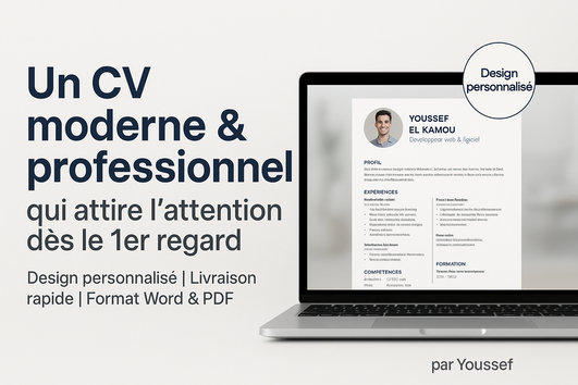 Je vais créer ton CV moderne et professionnel pour toi par youssef_95